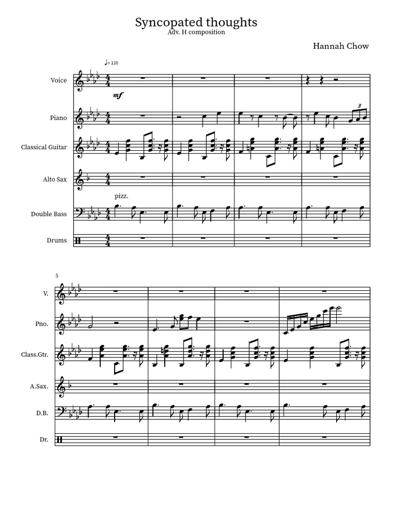 Syncopated Thoughts | PDF | Rhythm And Meter | Music Technology