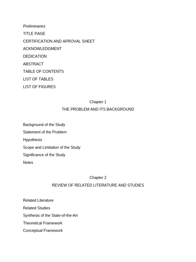 Format of Research Proposal (1) | PDF