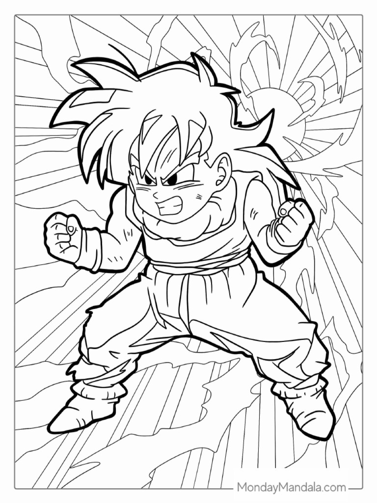 Young Gohan Coloring Page | PDF