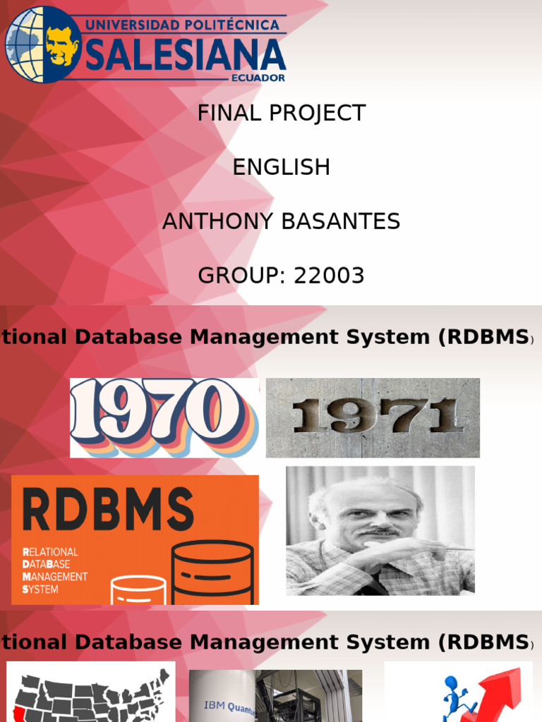 RDBMS Overview: Final Project | PDF