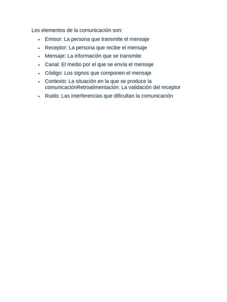 Los Elementos de La Comunicación Son | PDF