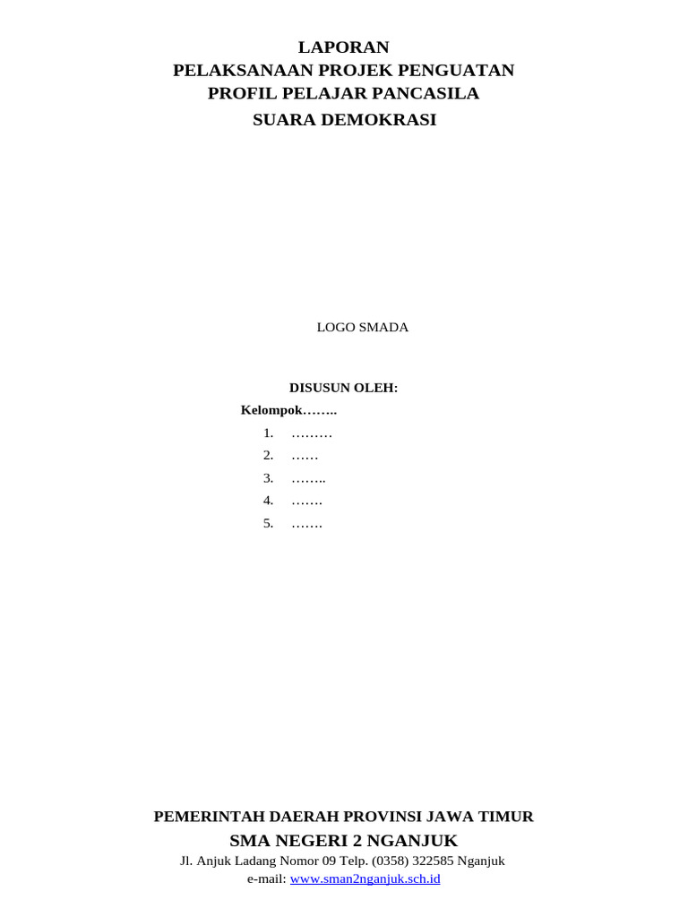 Format Laporan P5 Suara Demokrasi Perkelompok | PDF