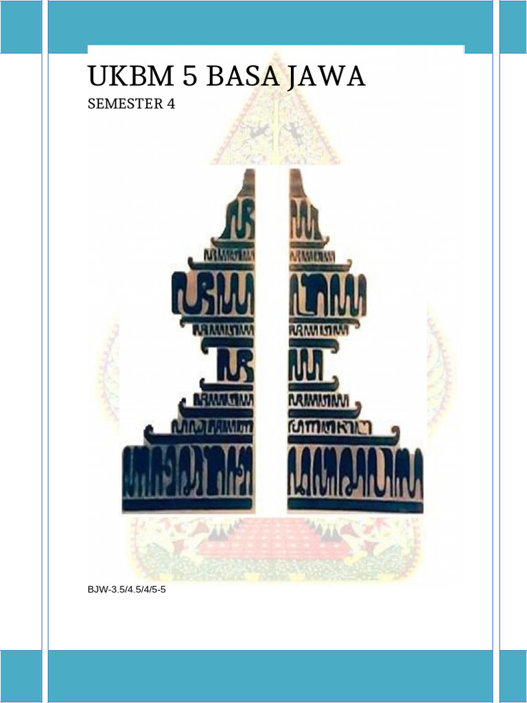 SEM 4 UKBM 3 B.JAWA Sengkalan | PDF