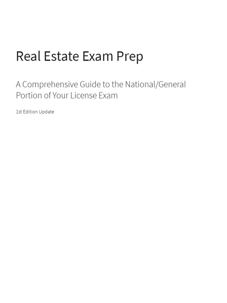 Real Estate Exam Prep Guide | PDF | Easement | Covenant (Law)