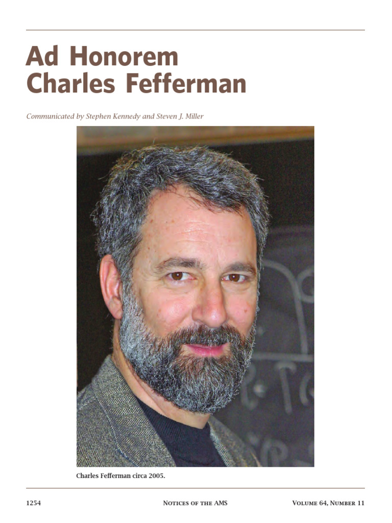 Charles Fefferman | PDF | Mathematics | Fourier Transform