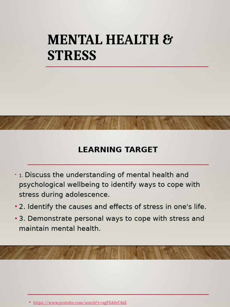 Coping with Adolescent Stress and Mental Health | PDF