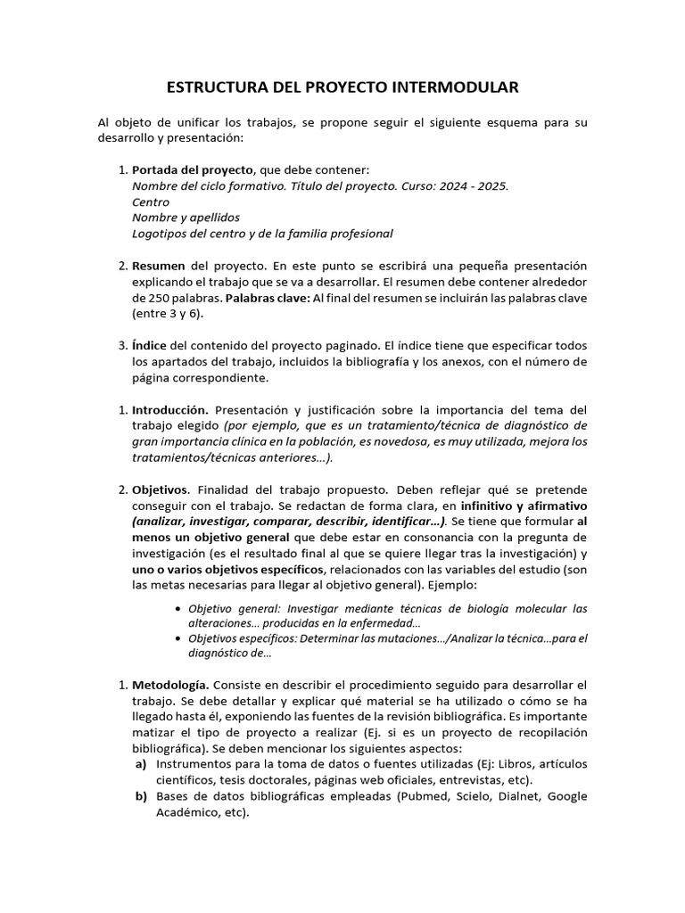 Estructura Del Proyecto Intermodular | PDF | Citación | Estilo apa