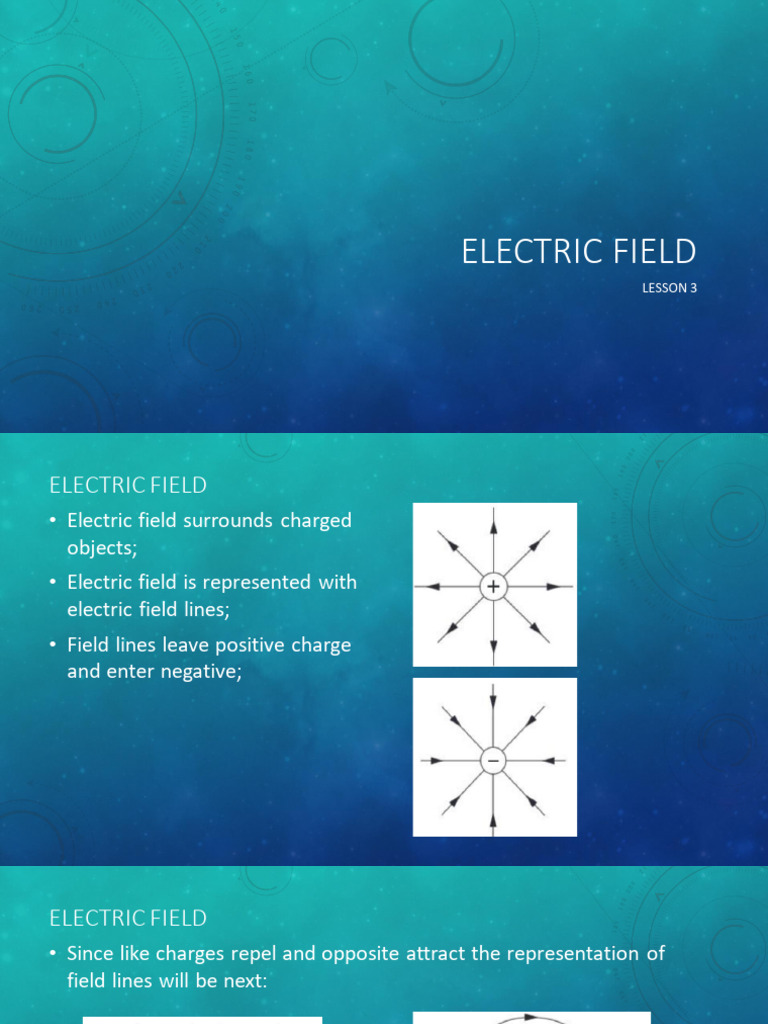 Lesson - 3 - Electric Field | PDF | Electric Field | Force