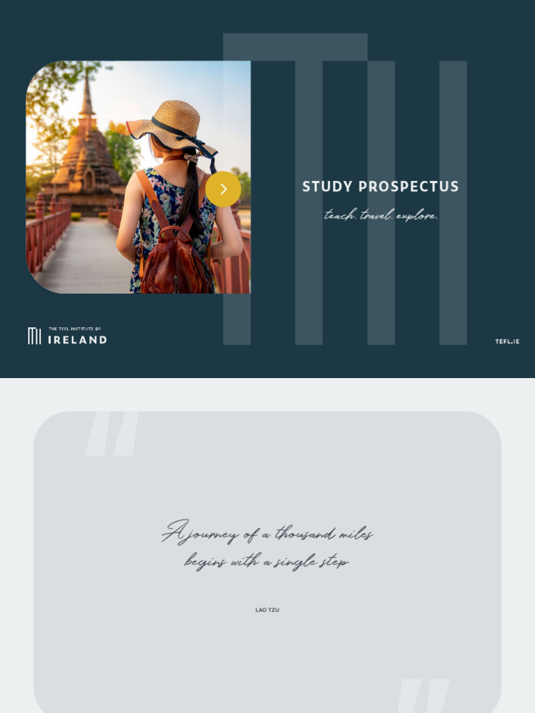 TEFL Institute of Ireland Study Prospectus | PDF | Teachers | English As A Second Or Foreign ...
