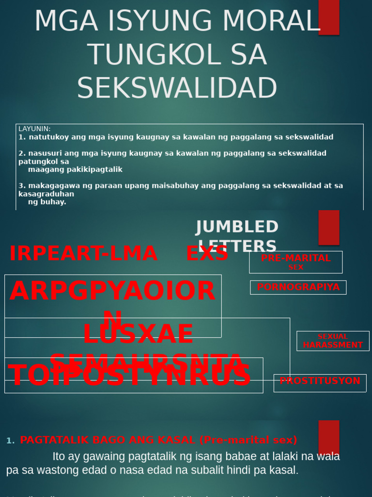 Modyul 14 Mga Isyung Moral Tungkol Sa Sekswalidad | PDF