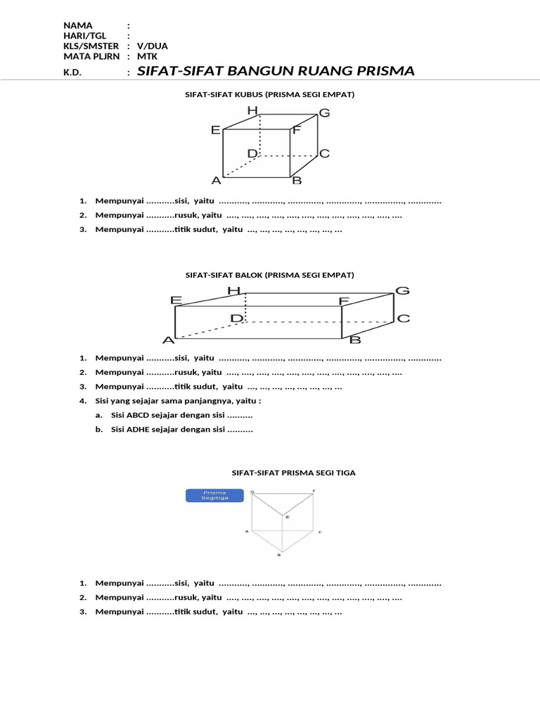 LK Sifat-Sifat Prisma | PDF