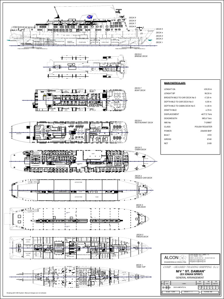 General Arrangment Papenburg | PDF | Ships | Shipping