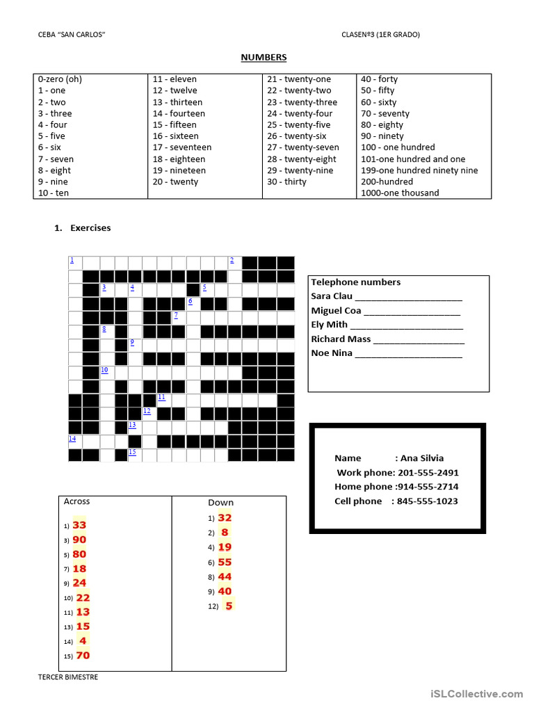 number and ages | PDF