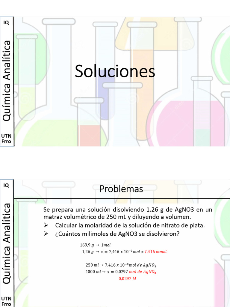 Soluciones Teoría | PDF | Concentración | Sustancias químicas