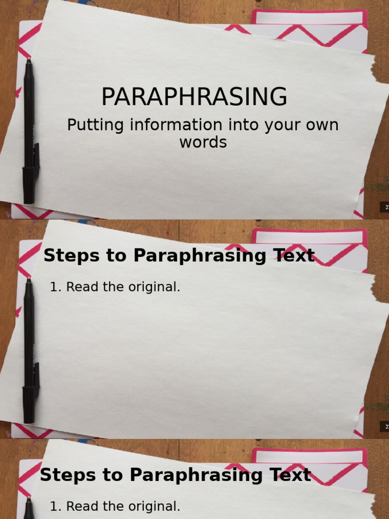 Paraphrasing PPT | PDF | Citation | Human Communication