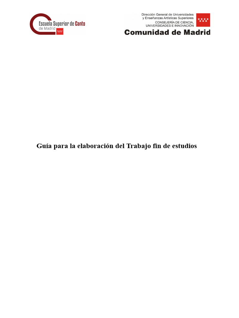 Guía para La Elaboración Del Tfe - 2021 - Escm | PDF | Citación ...