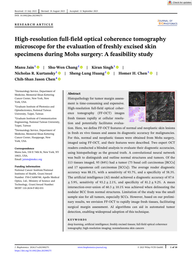 Journal of Biophotonics - 2023 - Jain - High‐resolution full‐field ...