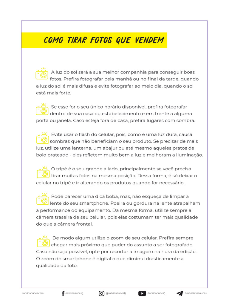 Dicas para Fotos que Vendem Eficazmente | PDF | Aplicativo para celular ...
