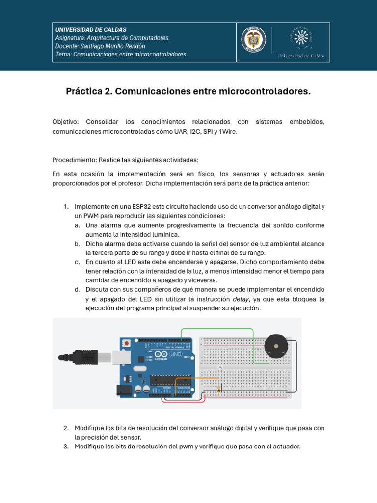 Práctica 2. Aspectos Avanzado Microcontroladores Parte 1.20242 | PDF | Sensor | Microcontrolador