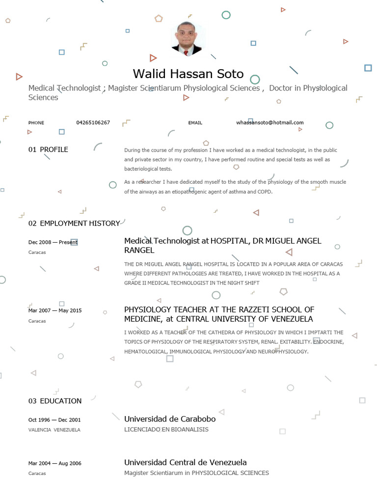 CV and Cover letter Walid Hassan Soto . | PDF