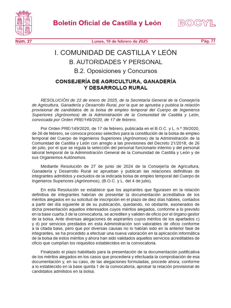 BOCYL-D-10022025-12 | PDF | Gobierno