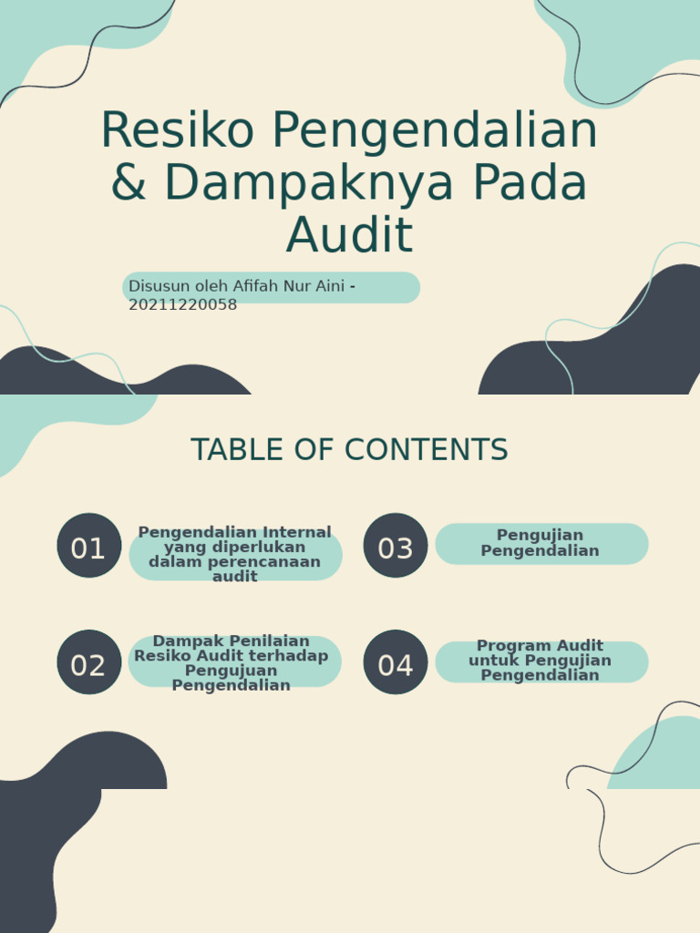 Resiko Pengendalian Dan Dampak Nya Bagi Audit - Afifah Nur Aini | PDF
