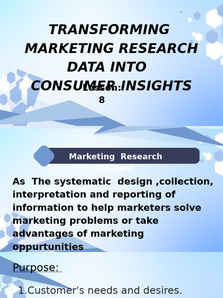 Transforming Marketing Research Data Into Consumer Insights - 20250218 ...