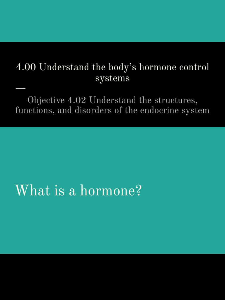 Endocrine System - Structures and Functions | PDF | Endocrine System ...