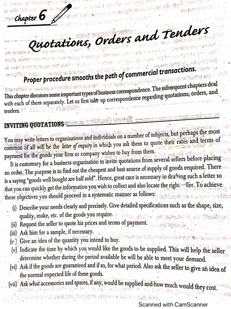 Inviting - Sending Quotation and Placing An Order | PDF