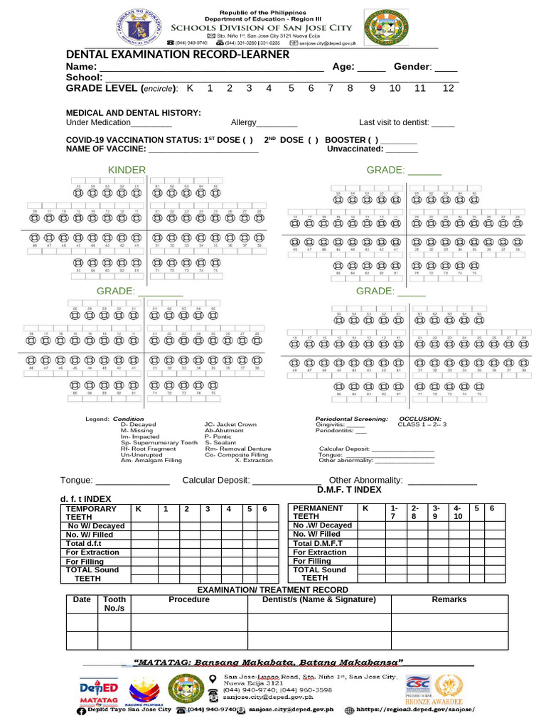 2dental Chart LEARNER NEW | PDF | Dentistry | Periodontology