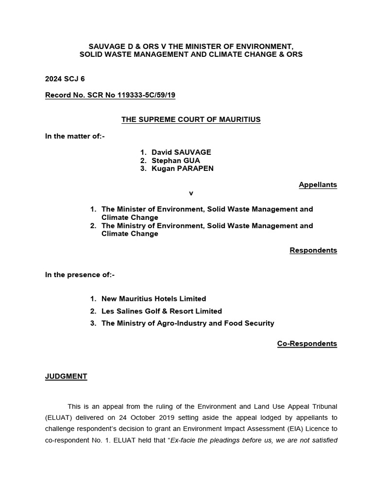 Appeal on EIA License for Hotel Development | PDF | Environmental ...