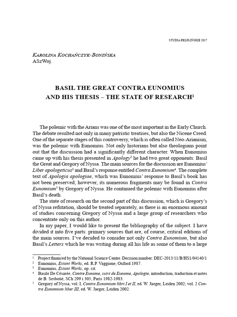 BASIL_THE_GREAT. | PDF | Trinity | Theology