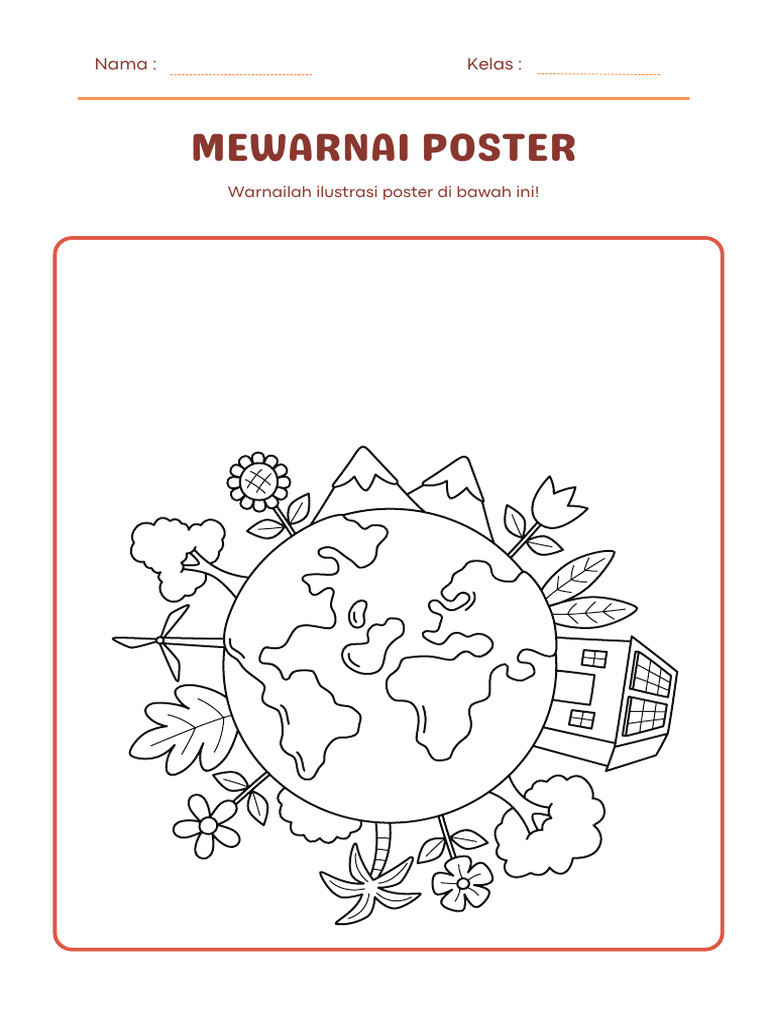 Mewarnai Poster Lingkungan Hidup | PDF