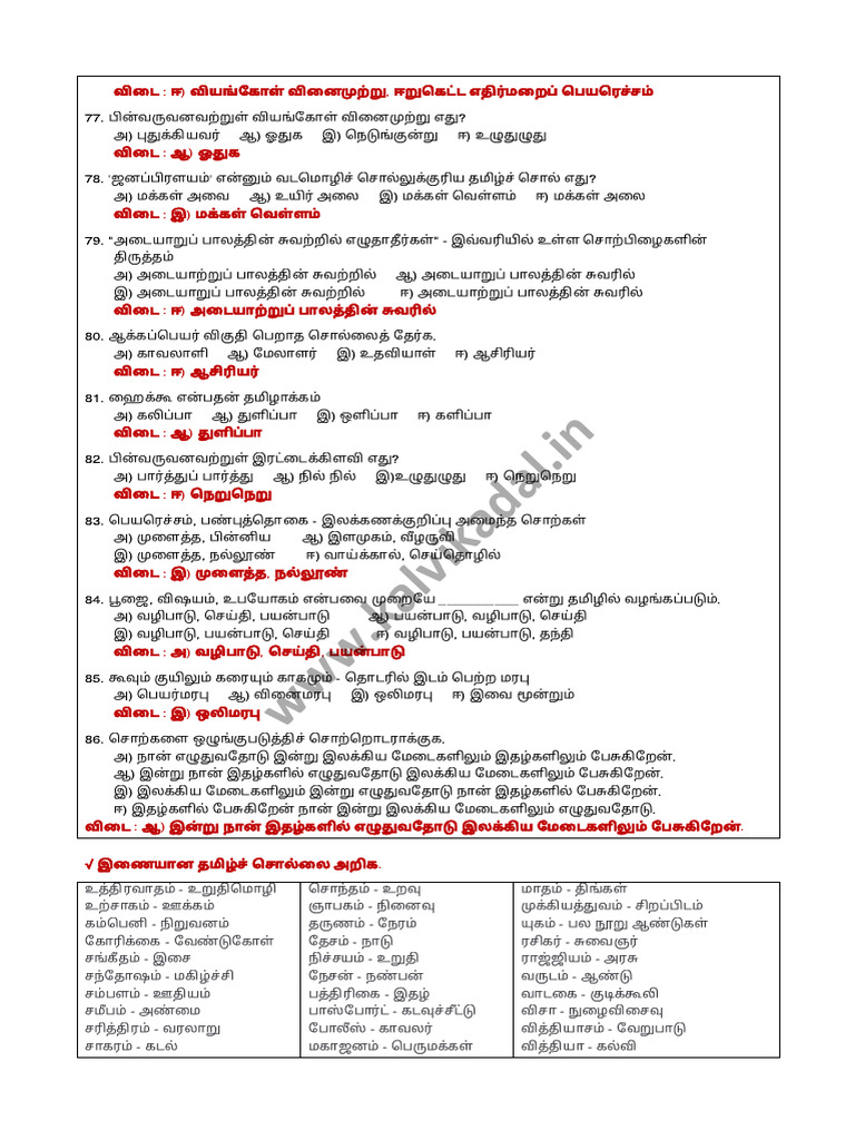 Tamil Material | PDF