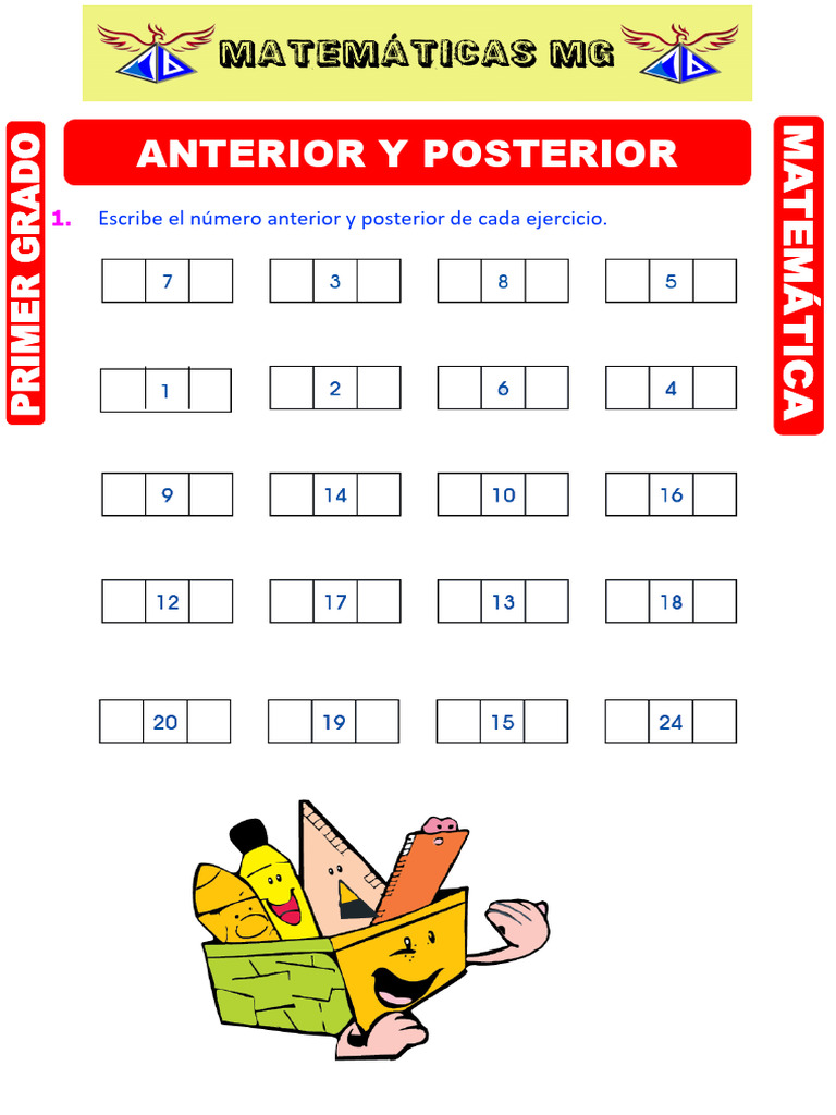 Números Anteriores y Posteriores Matemática | PDF