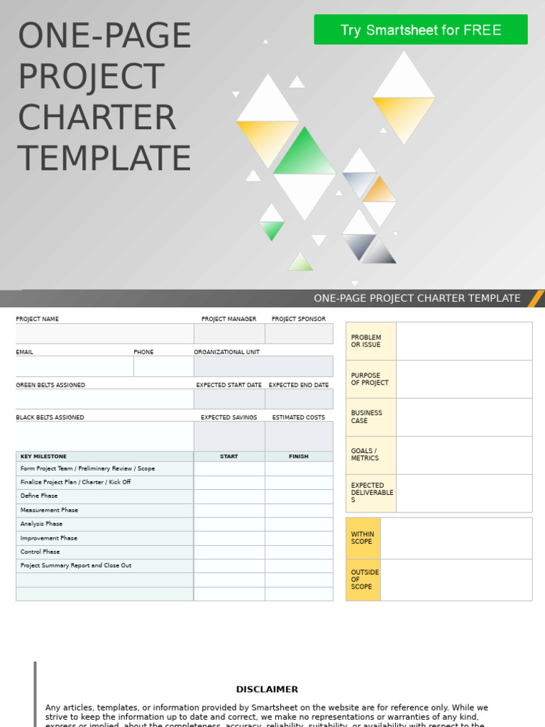 IC-One-Page-Project-Charter-8556_PowerPoint | PDF