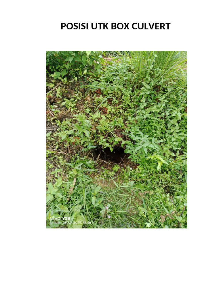 POSISI UTK BOX CULVERT | PDF