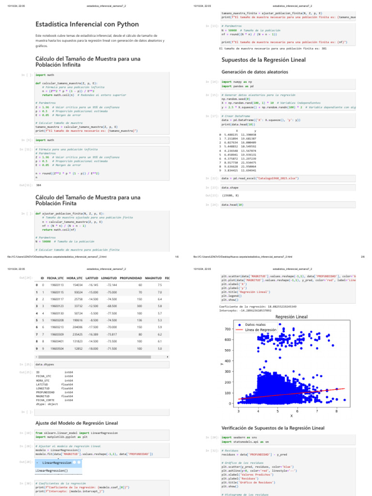 Clase 7 Programacion | PDF | Muestreo (Estadísticas) | Análisis de regresión