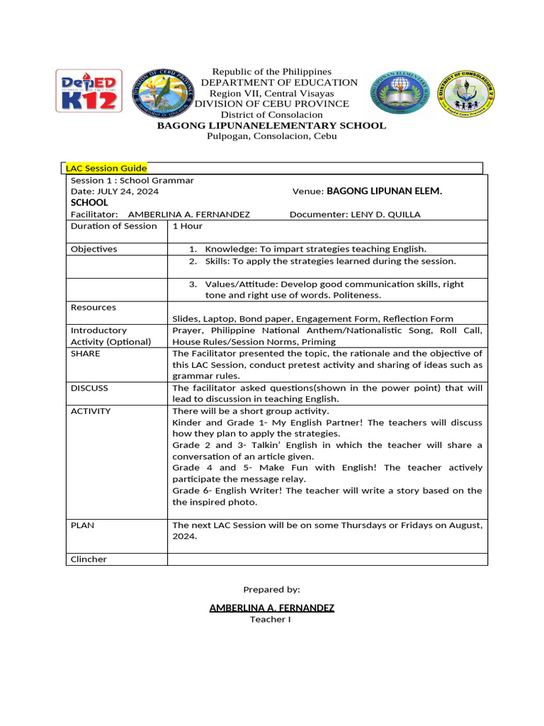 AMBER LAC Session Guide SHADAP | PDF | Learning | Human Communication