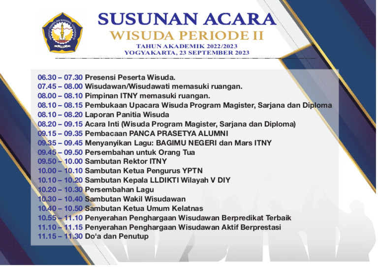 Wisuda Susunan Acara | PDF