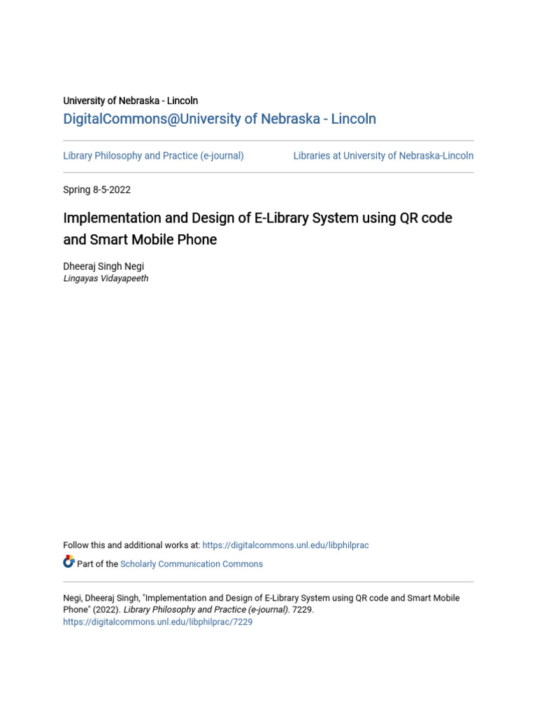E-Library System Design with QR Codes | PDF | Qr Code | Libraries