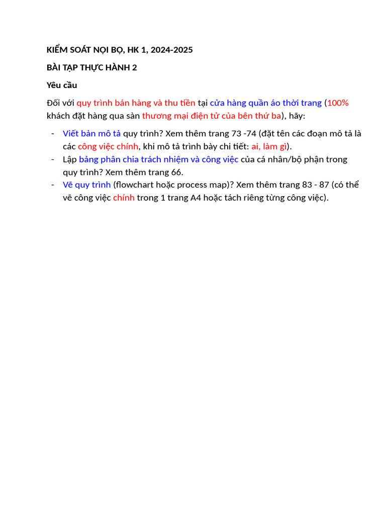 Bai Tap Thuc Hanh 2 | PDF