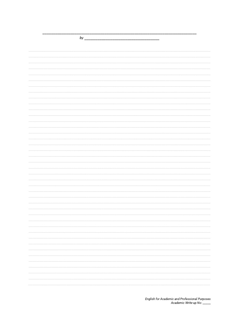 Writing Template | PDF