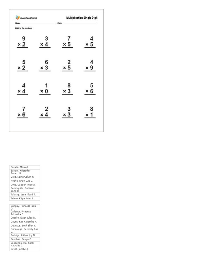 Grade 3 Activity Pdf