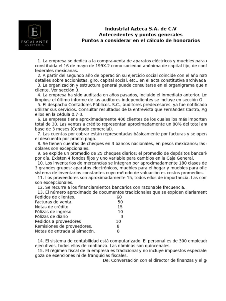 Balanza de Comprobacion Industrial Azteca-1 | PDF | Auditoría ...