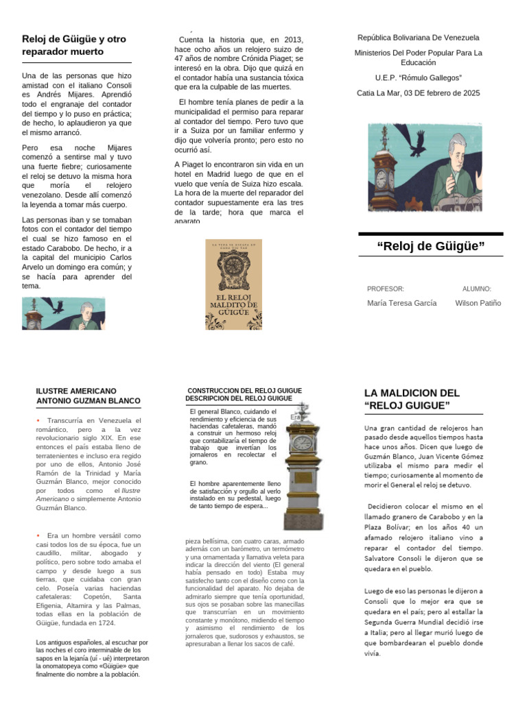 Reloj de Güigüe y Otro Reparador Muerto | PDF