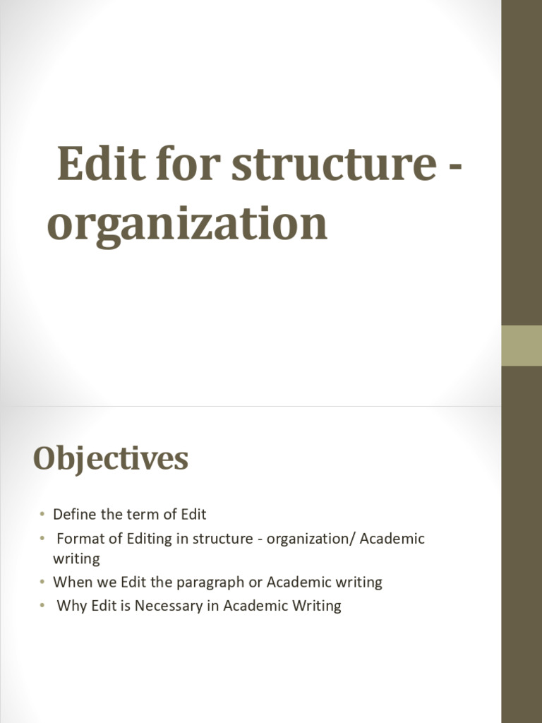 Edit For Structure - Organization | PDF | Syntax | Citation