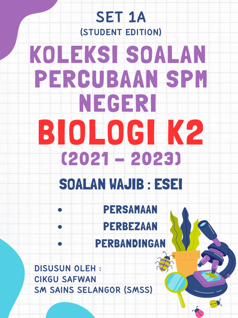 Soalan Percubaan SPM Biologi K2 | PDF