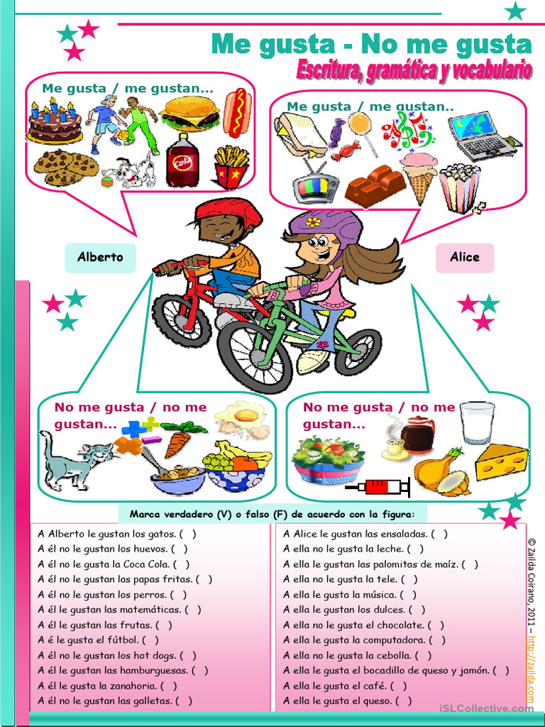 Gustos y preferencias de Alice y Alberto | PDF | Pancho | Cocina