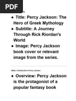 Symbolism in Percy Jackson | PDF | Rick Riordan